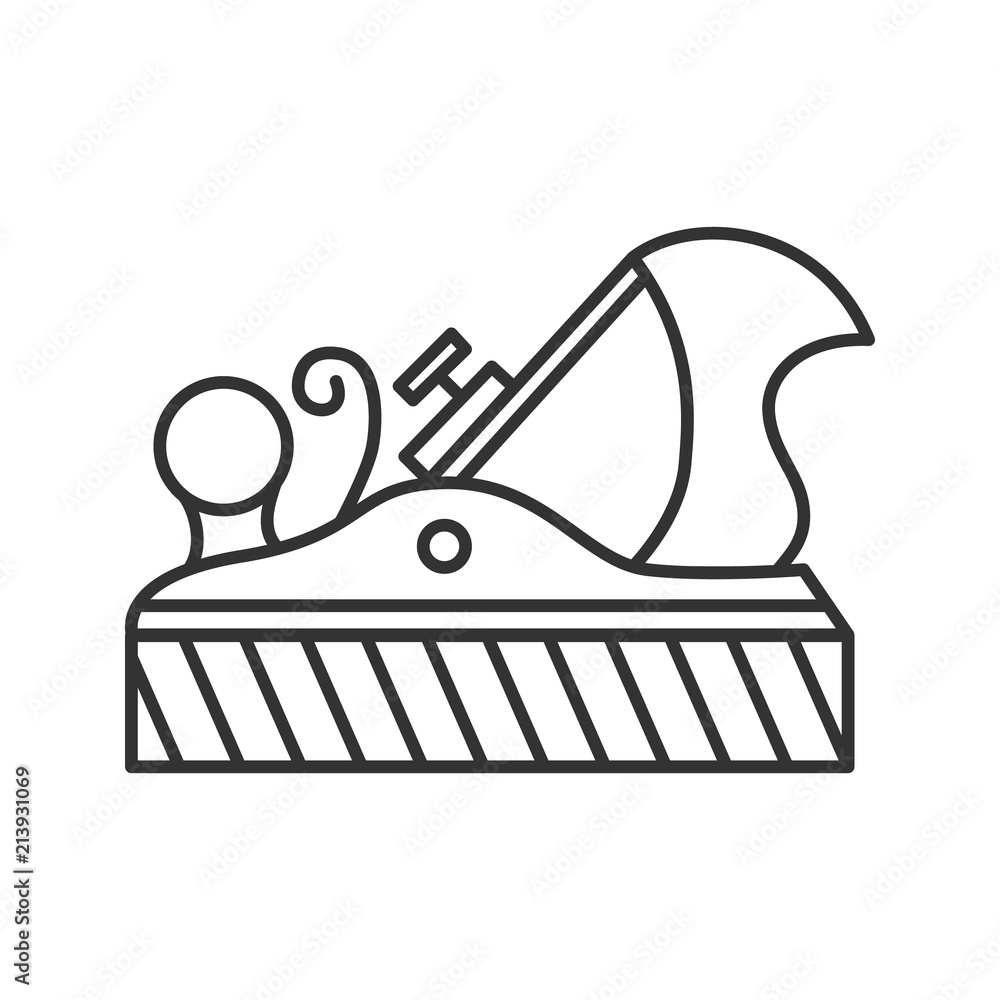 Jack plane linear icon Stock Vector | Adobe Stock