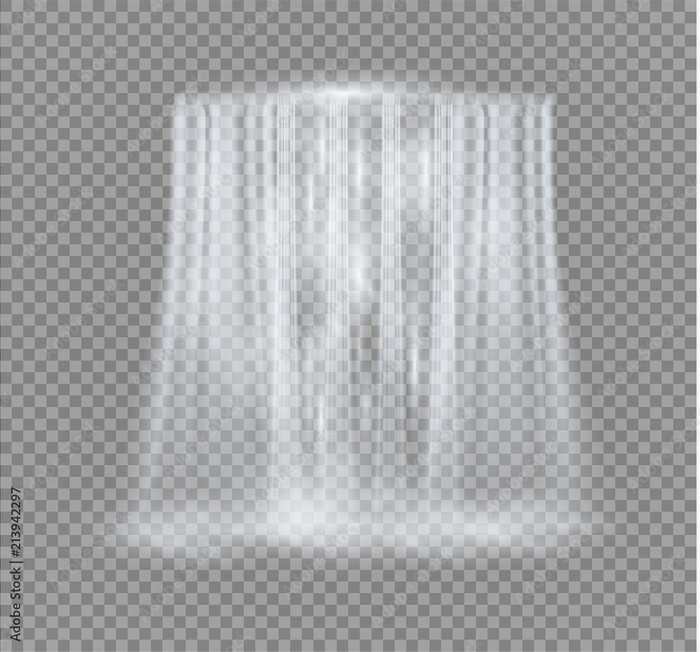 Realistic Transparent, Nature, stream of waterfall with clear water and ...