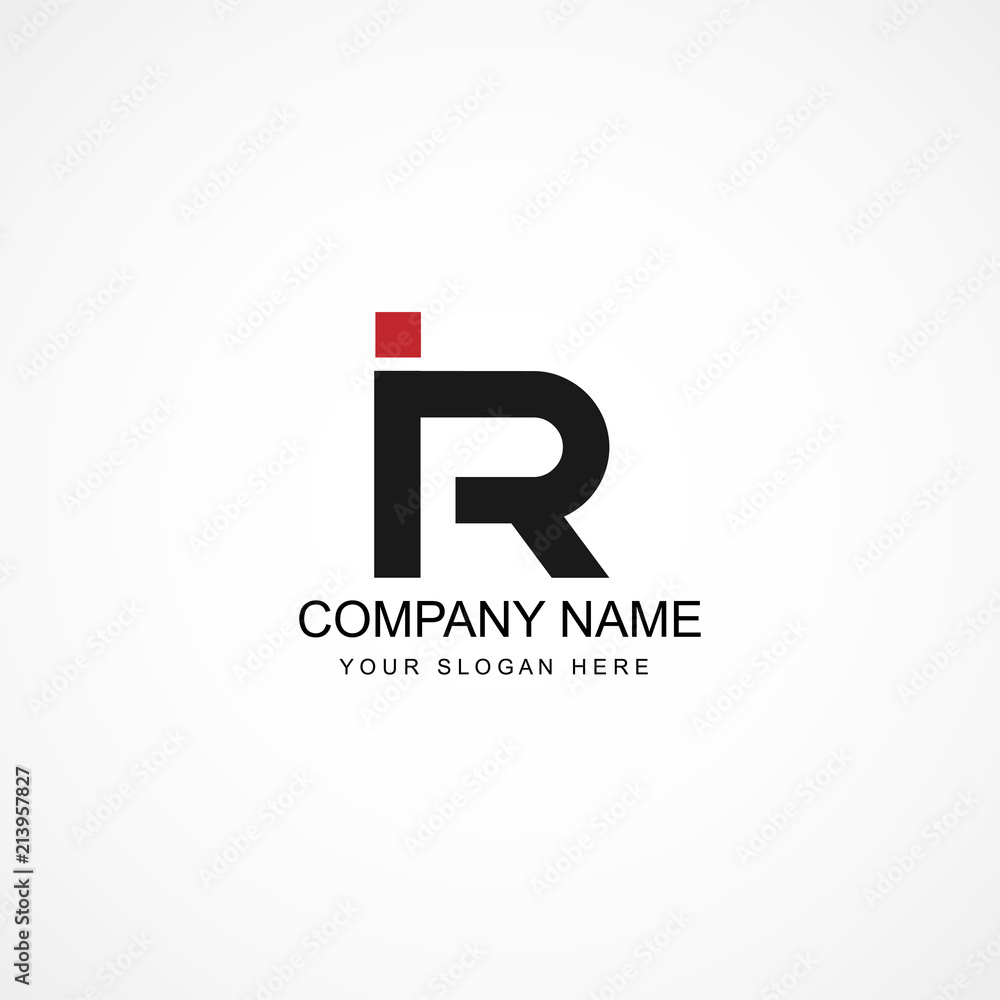 Initial Letter IR Logo Template Design Stock Vector | Adobe Stock