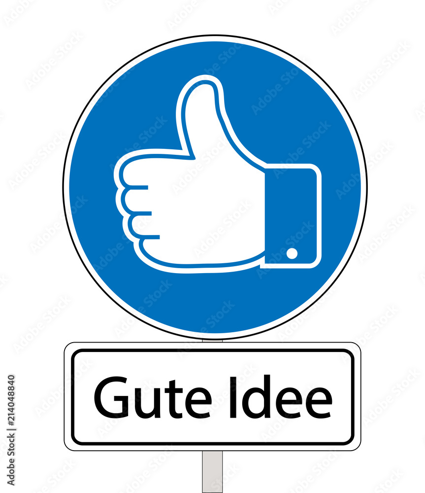 Daumen Gute Idee Schild, Daumen hoch, Feedback Daumen, Like Daumen ...