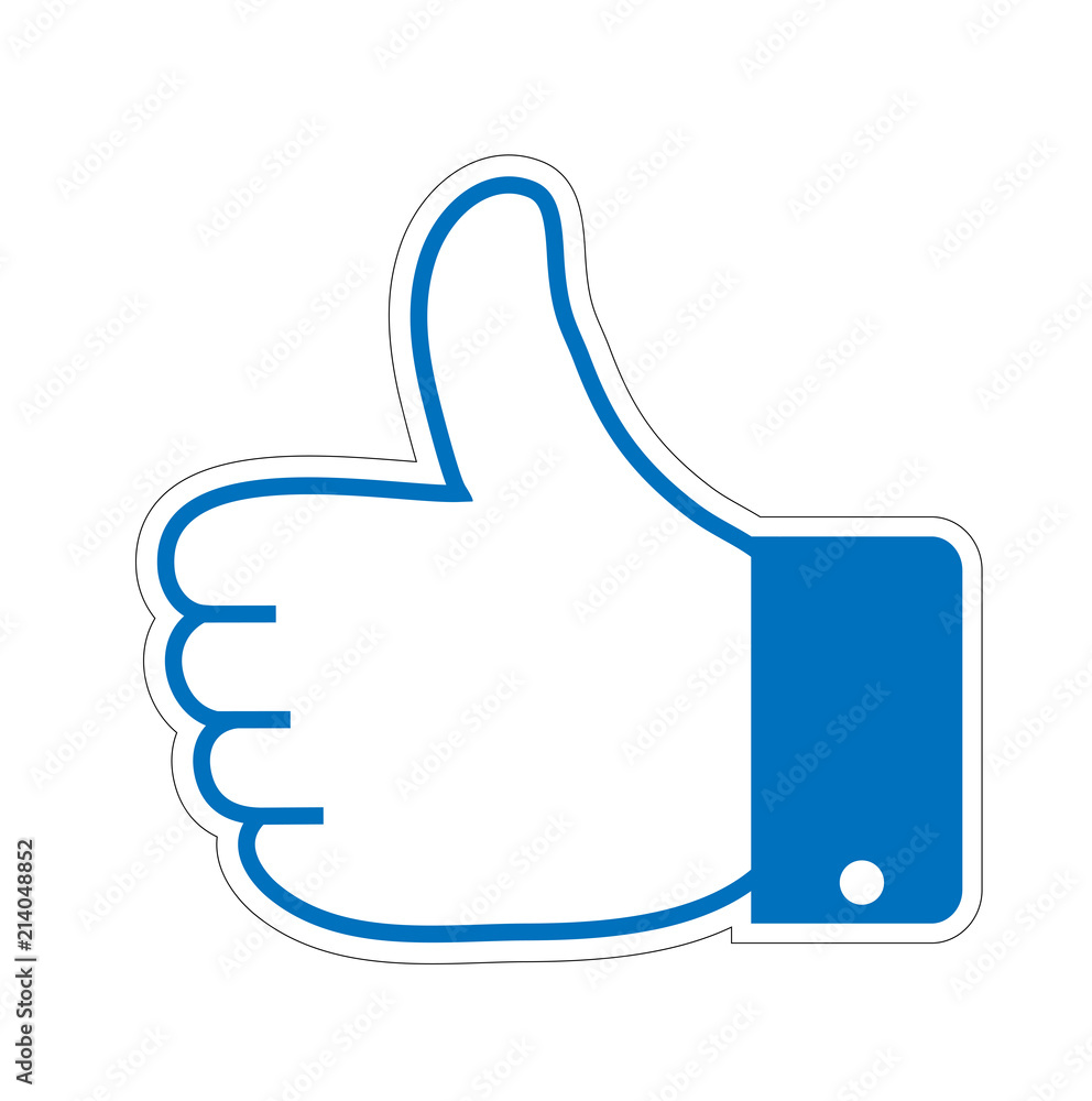 Daumen hoch, Feedback Daumen, Like Daumen, Vektor Illustration isoliert ...