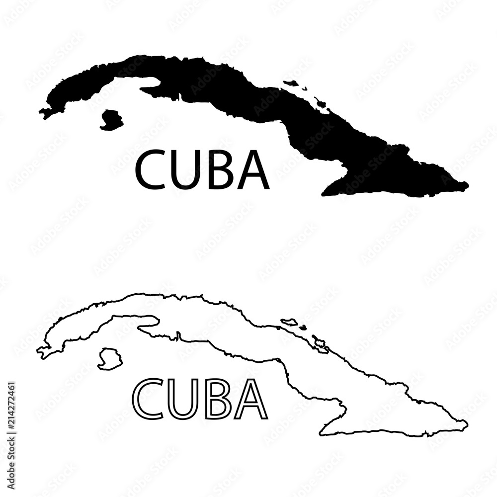map of Cuba. vector illustration Stock Vector | Adobe Stock