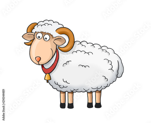 2D Cartoon Sheep Character - Buy this stock photo and explore similar ...