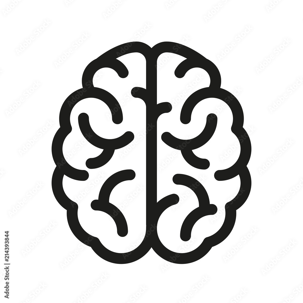 Human brain icon - vector Stock Vector | Adobe Stock