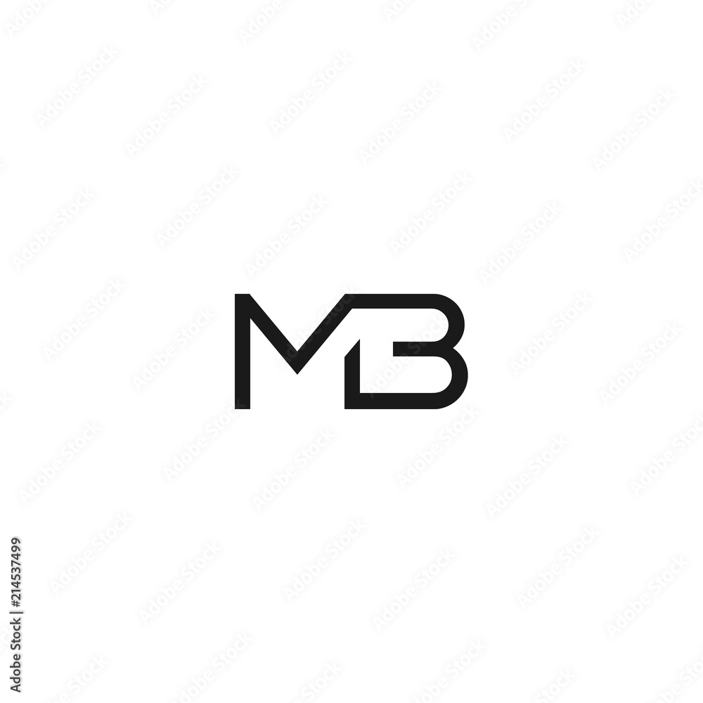 Letter MB Logo Vector Download Stock Vector | Adobe Stock