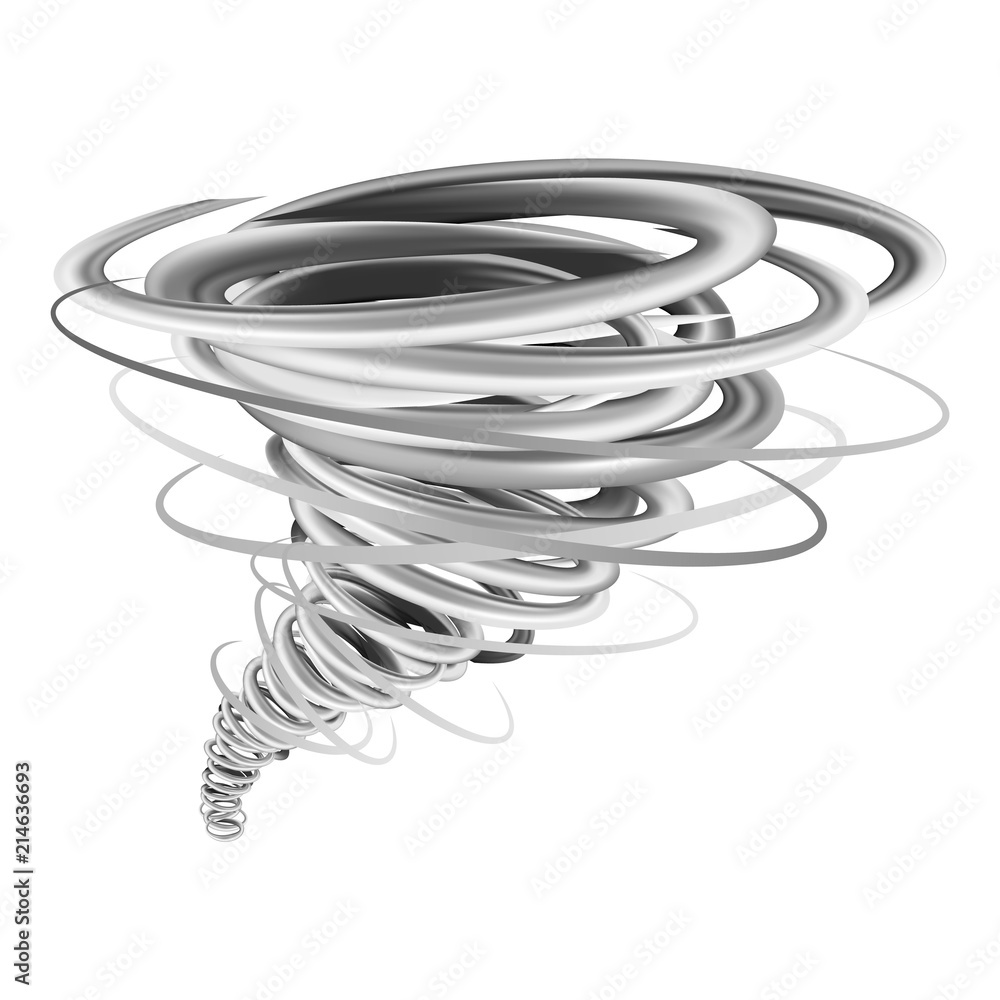Storm tornado mockup. Realistic illustration of storm tornado vector ...