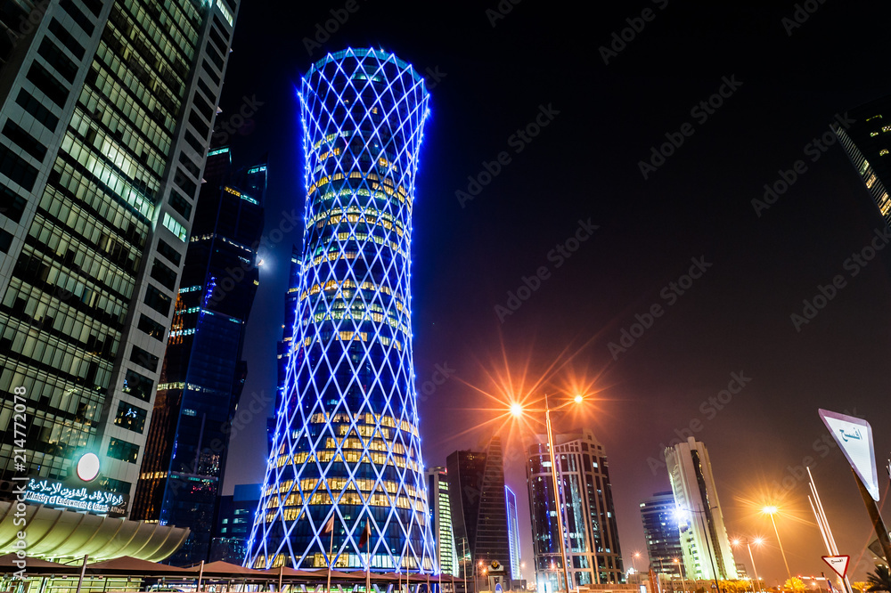Tornado Tower, Doha, Qatar Stock Photo | Adobe Stock