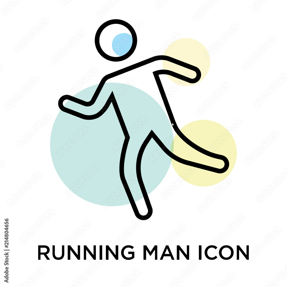 Running man icon vector sign and symbol isolated on white background ...