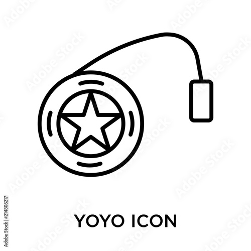 Yoyo icon vector sign and symbol isolated on white background, Yoyo ...