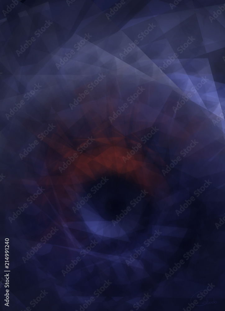 Arte digital abstracto vertical con formas geométricas angulosas ...