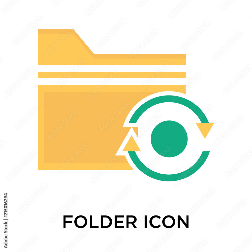 Folder icon vector sign and symbol isolated on white background, Folder ...