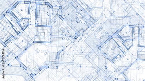 Architecture design: blueprint plan - illustration of a plan modern ...