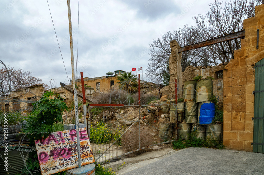Nicosia / UN buffer zone / picture showing parts of the UN buffer zone ...