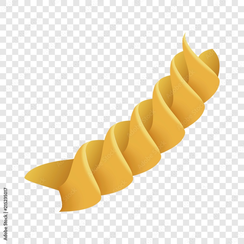 Fusilli pasta mockup. Realistic illustration of fusilli pasta vector ...