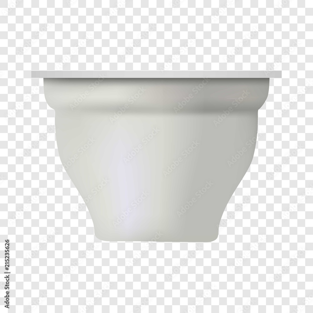 New yogurt box mockup. Realistic illustration of new yogurt box vector ...
