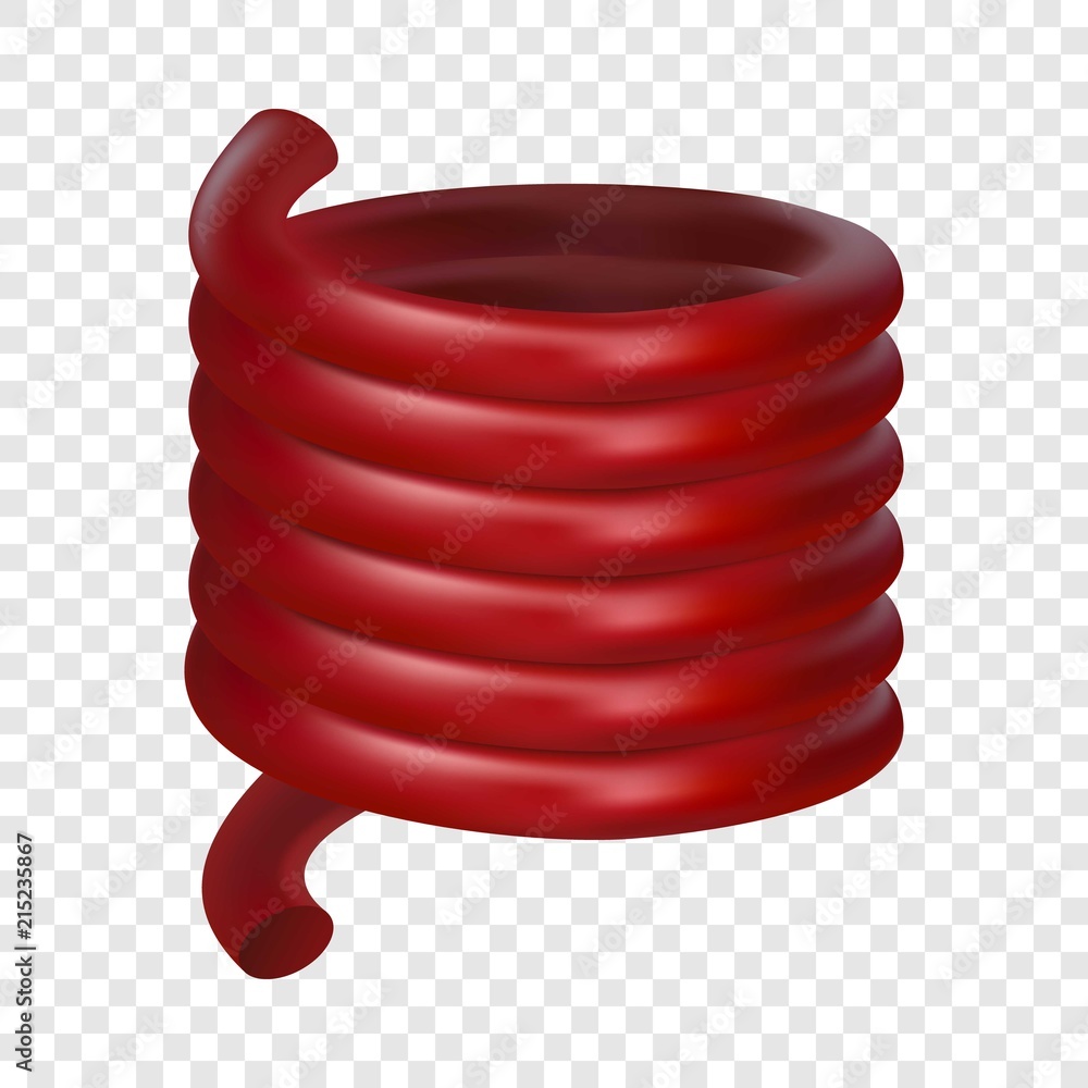 Spring cable mockup. Realistic illustration of spring cable vector ...