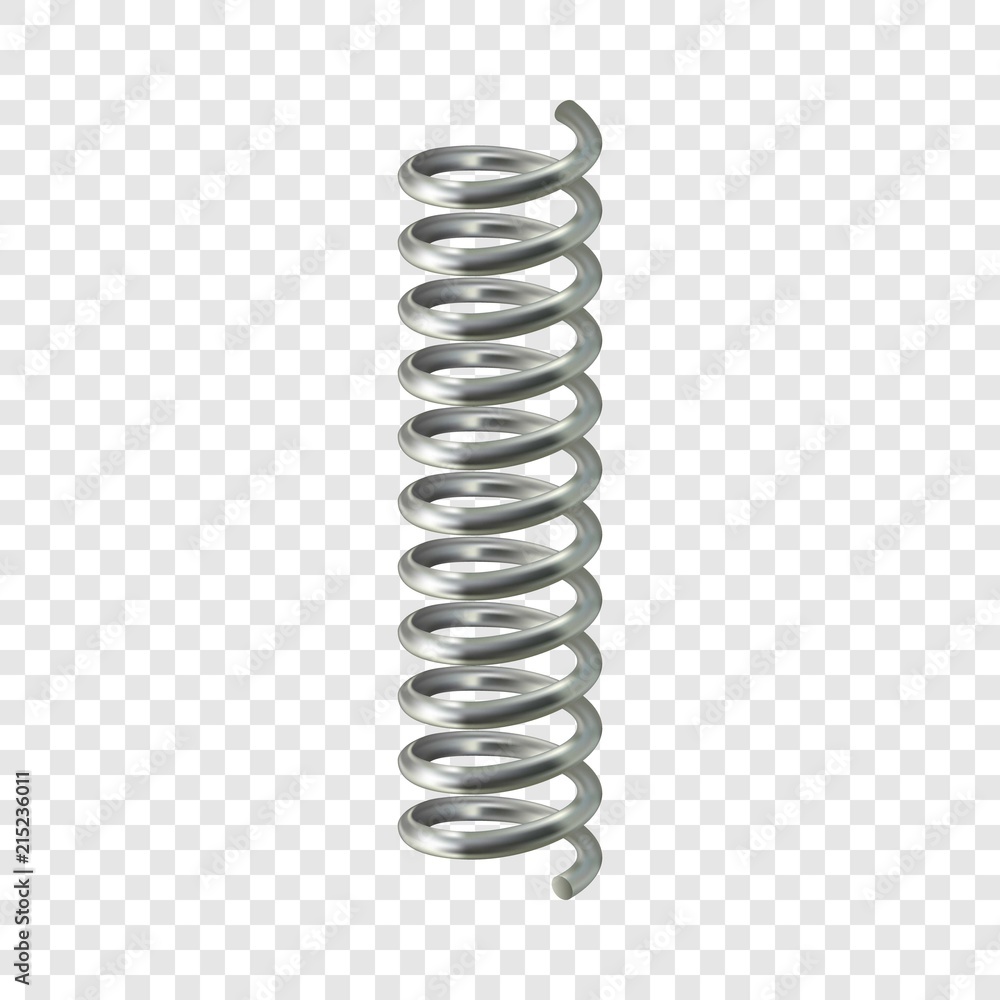 Spring cable mockup. Realistic illustration of spring cable vector ...