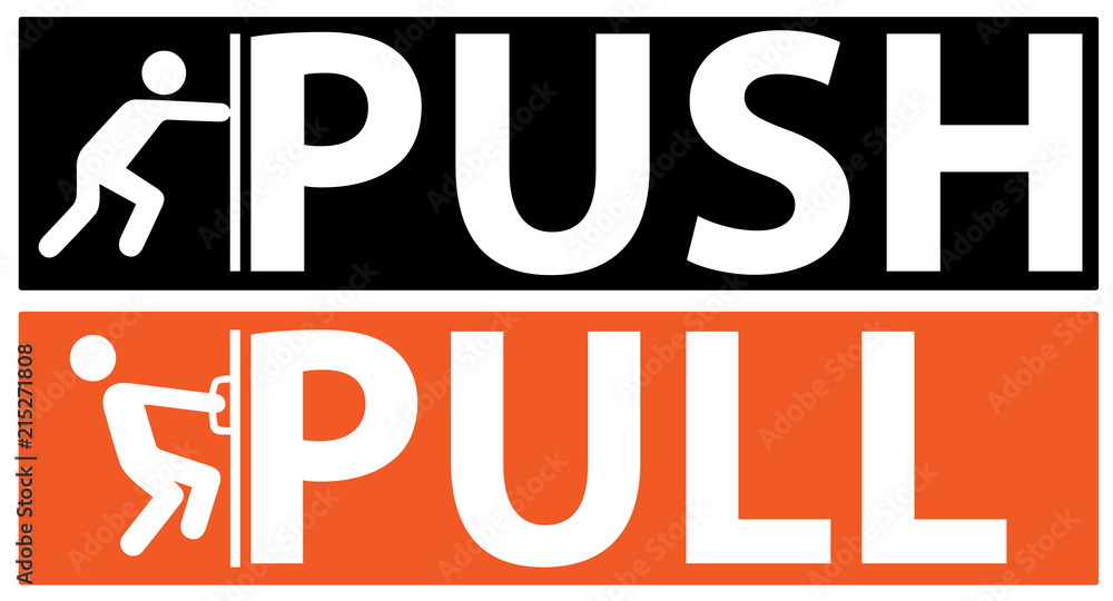 push and pull vector illustration Stock Vector | Adobe Stock