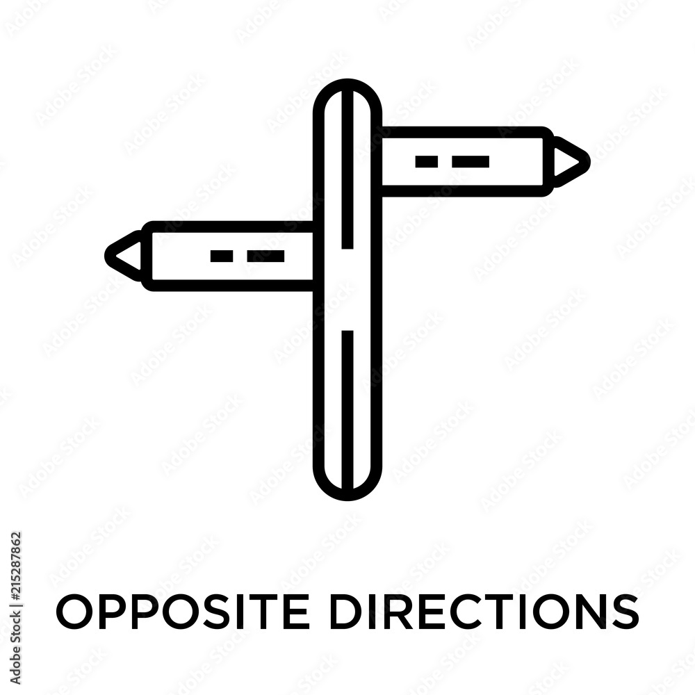 opposite directions icon on white background. Modern icons vector ...
