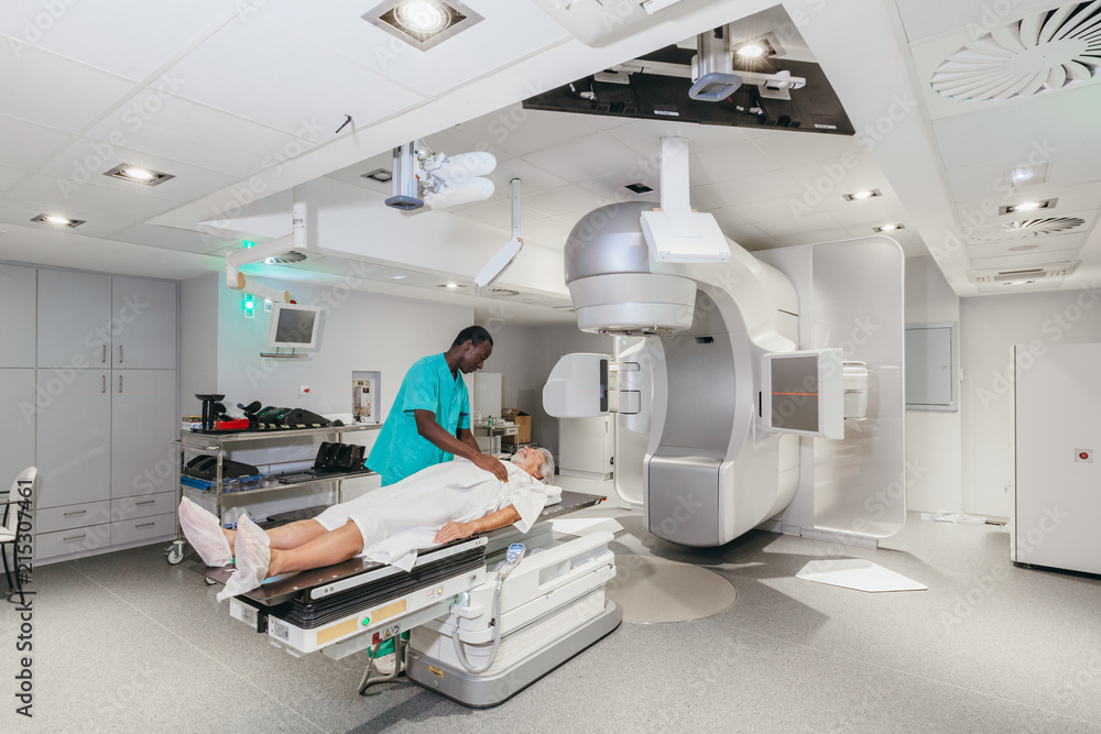 Medic preparing patient to procedure Stock Photo | Adobe Stock