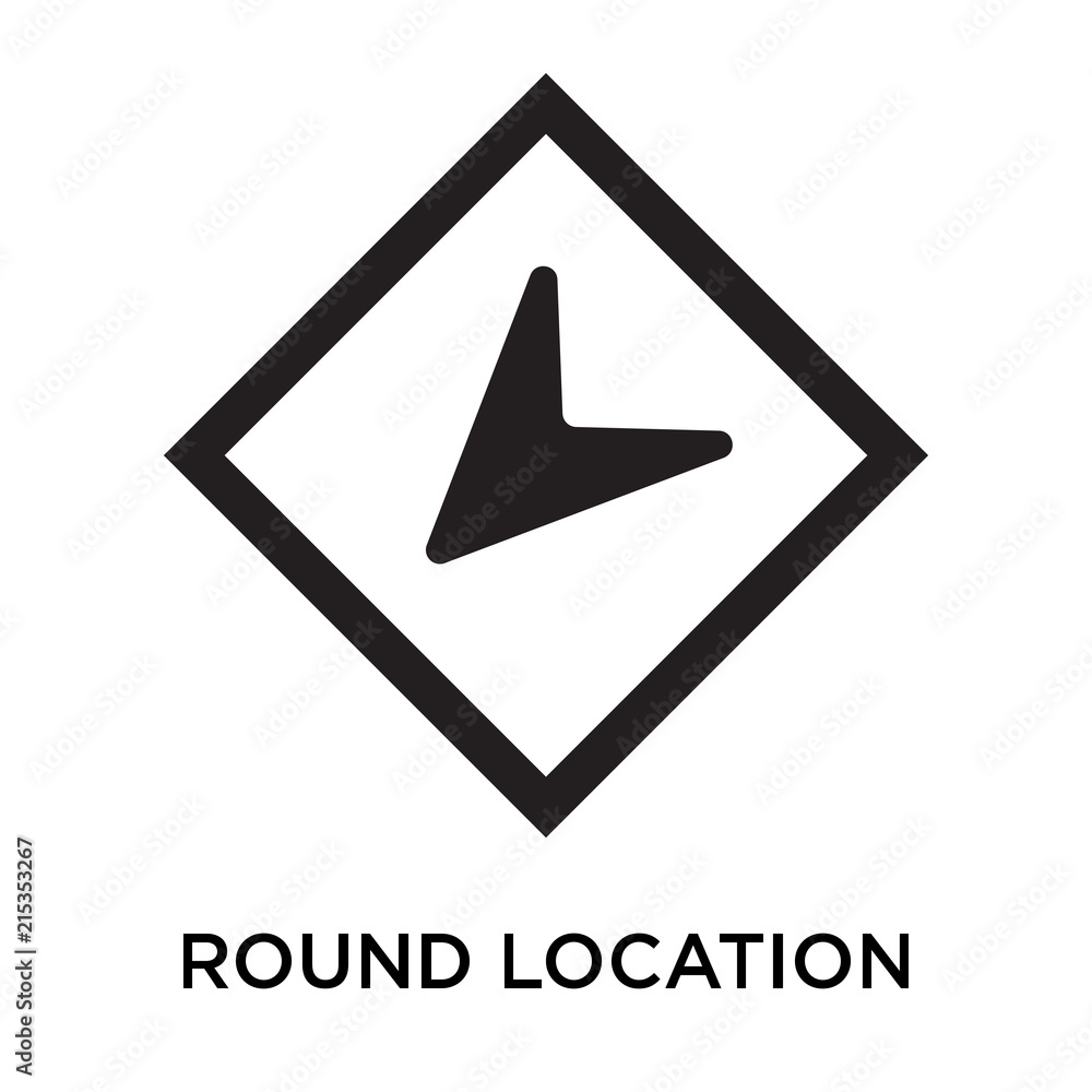 Vector de Stock Round location indicator icon vector sign and symbol ...