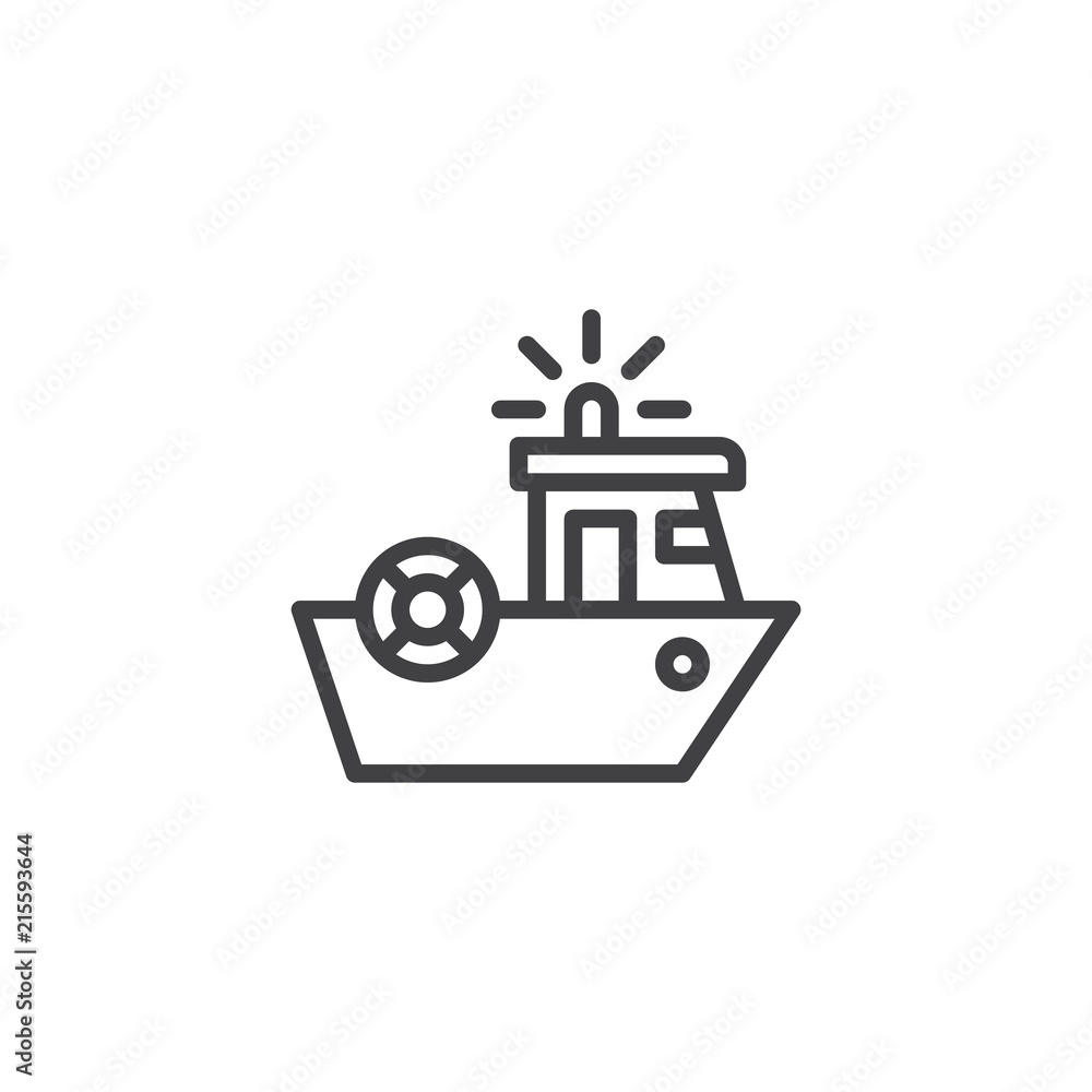 Coast guard outline icon. linear style sign for mobile concept and web ...