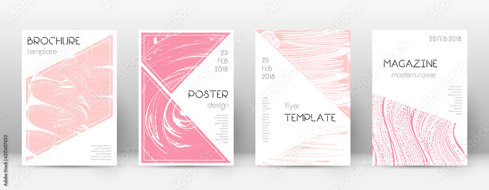 Cover page design template. Triangle brochure layout. Classy trendy ...