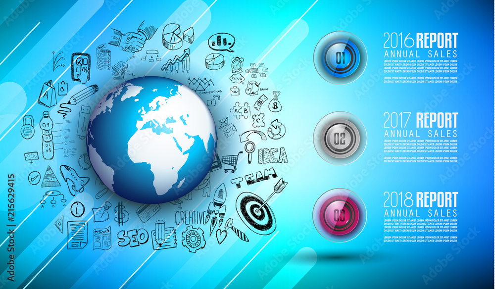 Infograph template with multiple choices and a lot of infographic ...