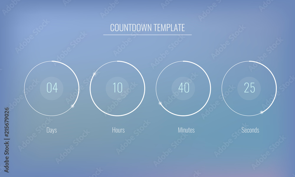 Vector de Stock Part of the User interface Clock countdown template for ...
