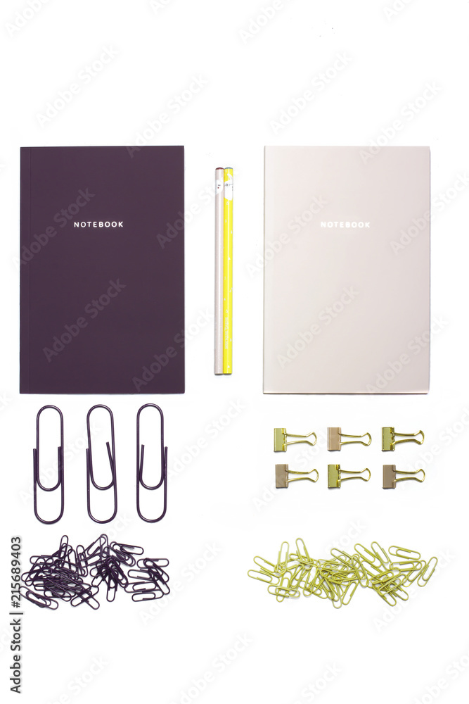 collection of varios types of office stationery Stock Photo | Adobe Stock