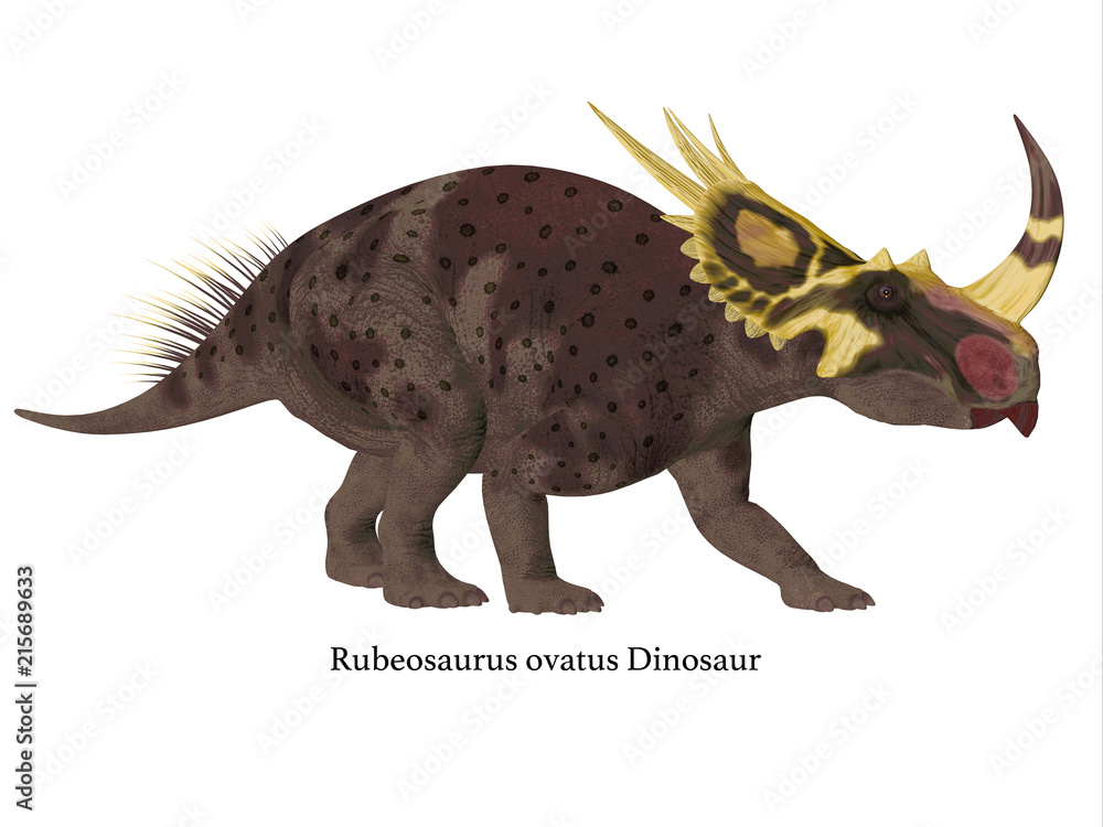 Brown Rubeosaurus Dinosaur Side Profile with Font - Rubeosaurus was a ...
