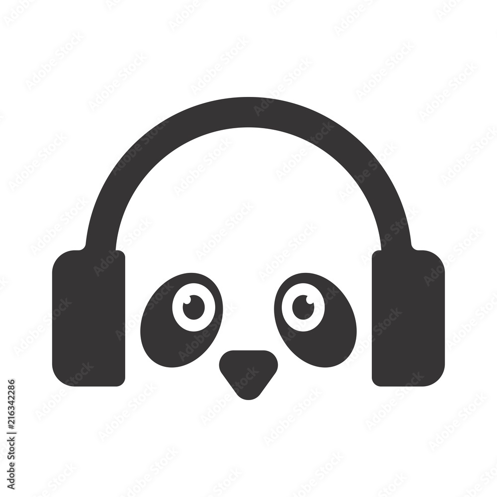 Earphone logo. Headphone logo. Headset Symbol. Vector eps 08. Stock ...