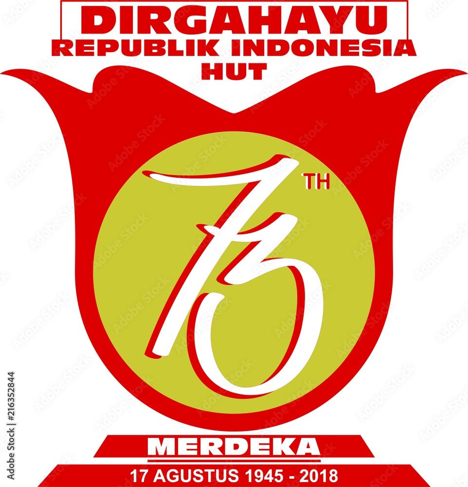 Logo Vector Indonesia Independence day Anniversary, HUT RI 73 tahun ...