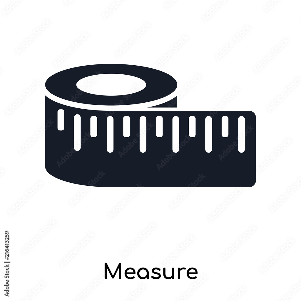 measure icons isolated on white background. Modern and editable measure ...