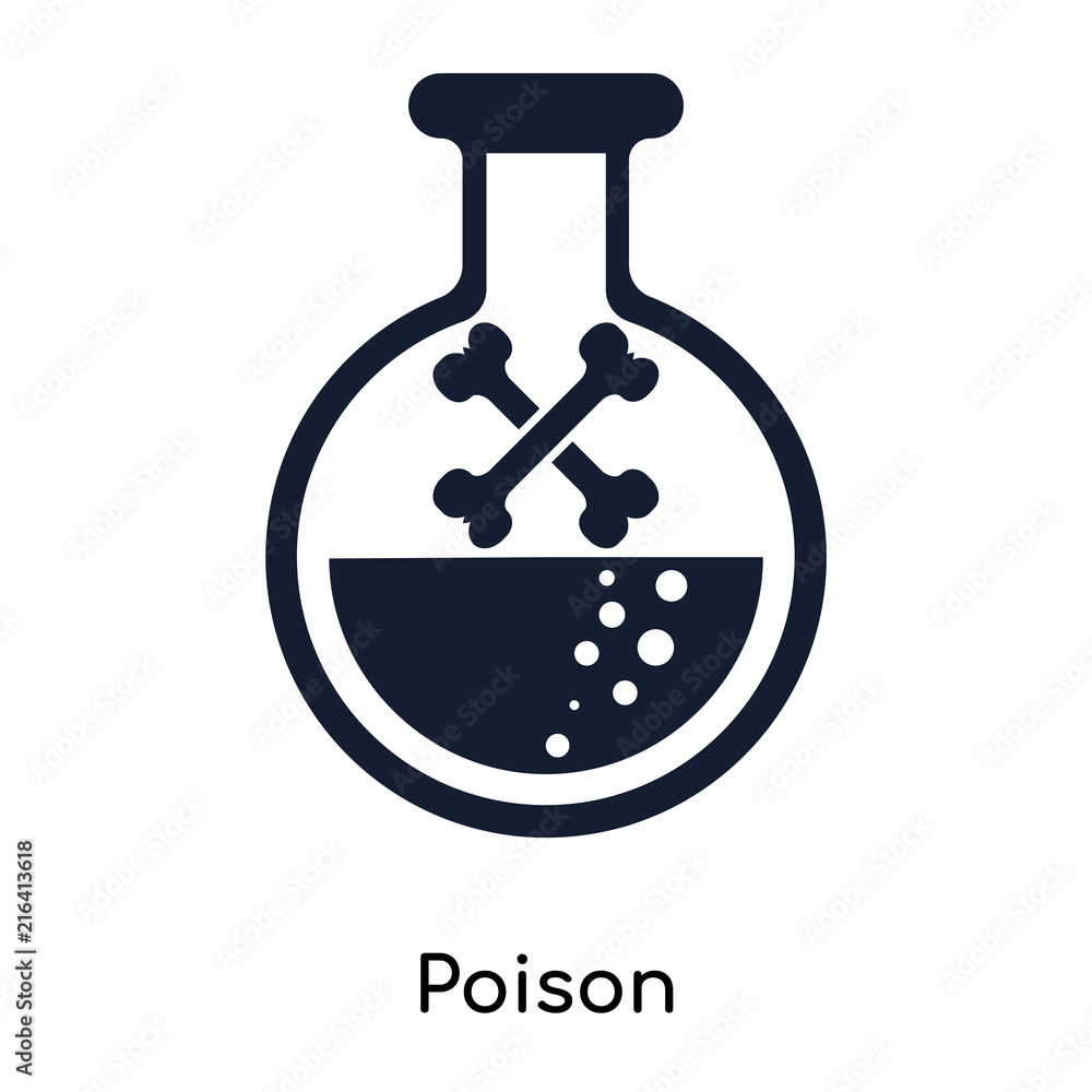 poison icons isolated on white background. Modern and editable poison ...