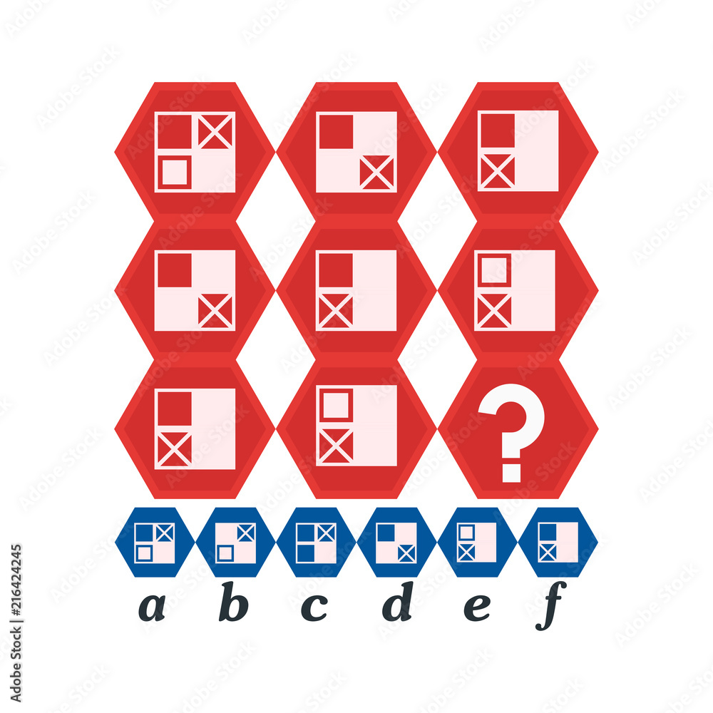 IQ test. Choose correct answer. Logical task, educational game for kids ...