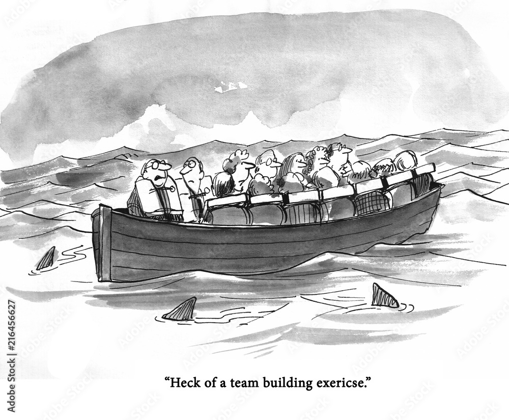 Stock-Illustration „Team building boat“ | Adobe Stock