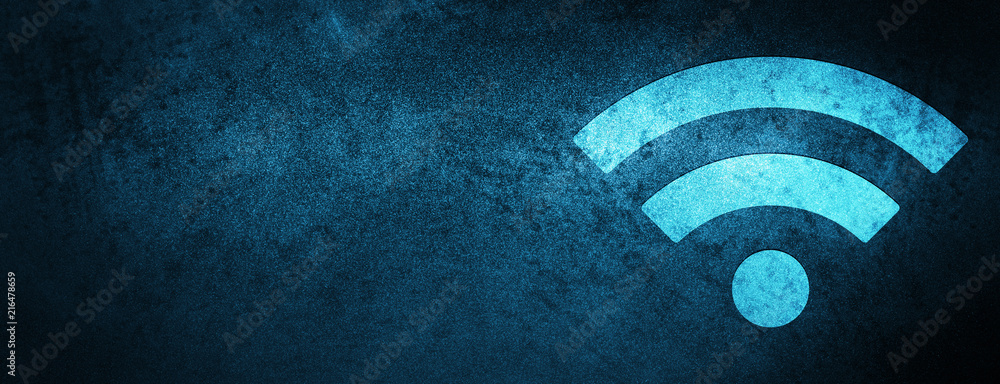 Wifi icon special blue banner background Stock Photo | Adobe Stock