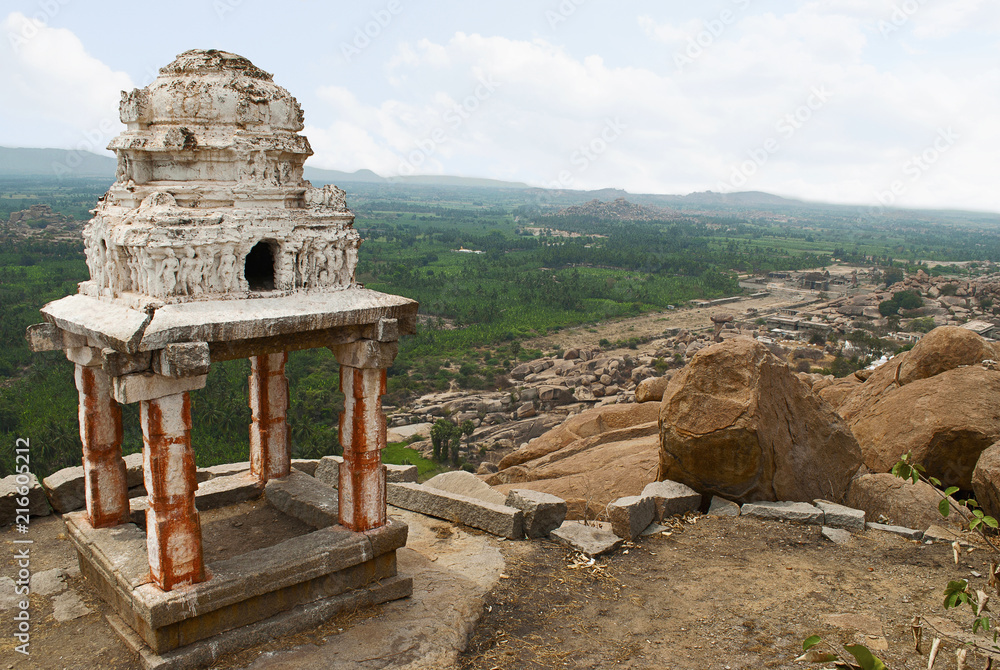 Arieal view of Hampi from the east side of Matanga Hill top, Hampi ...