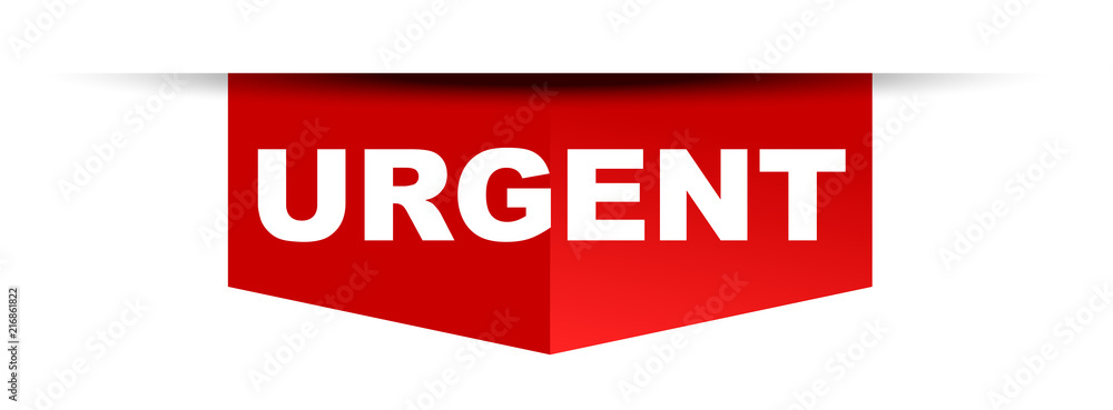 red vector banner urgent Stock Vector | Adobe Stock