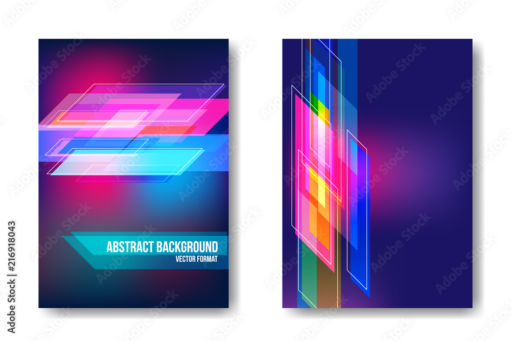 A4 Abstract trendy futuristic background, book cover, web templete ...