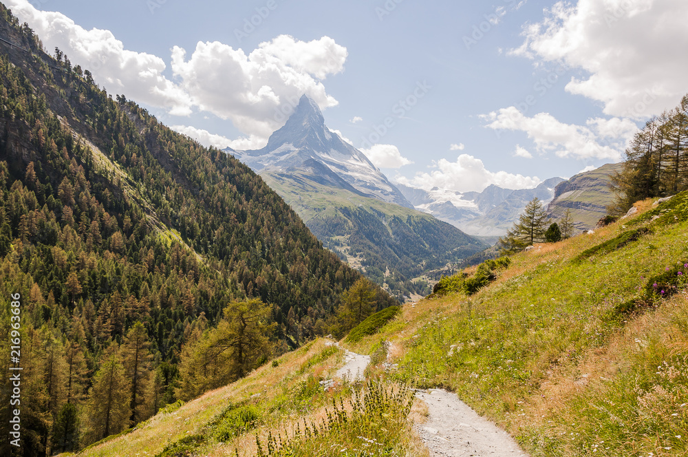 Zermatt, Findeln, Findelbach, Findelschlucht, Matterhorn, Alpen, Wallis ...