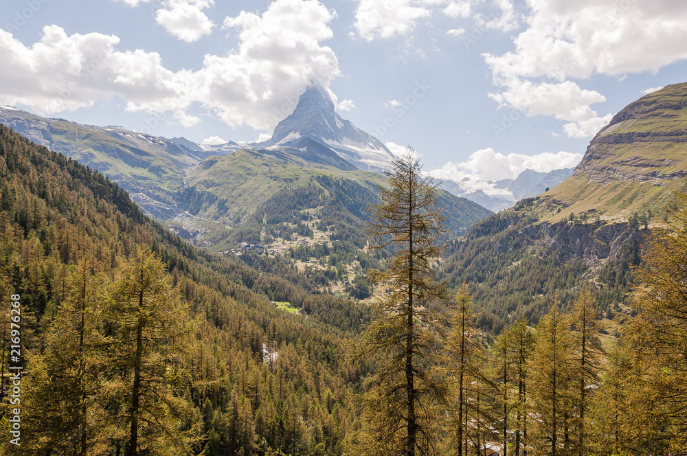 Zermatt, Findeln, Findelbach, Wallis, Walliser Berge, Matterhorn, Alpen ...