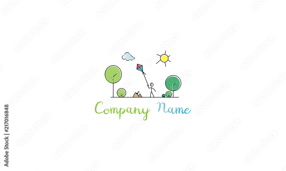 Nature playgrounds vector logo image Stock Vector | Adobe Stock