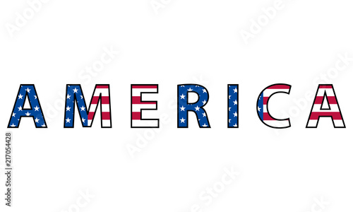 Word of America, symbol of the United States of America Stock Vector ...