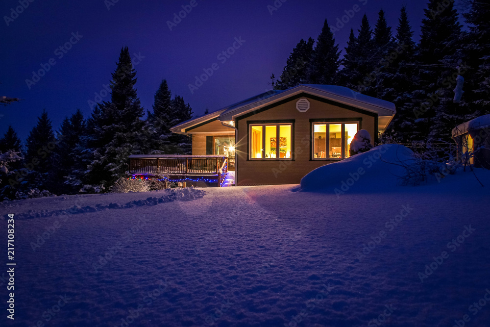 Canadian chalet Stock Photo | Adobe Stock