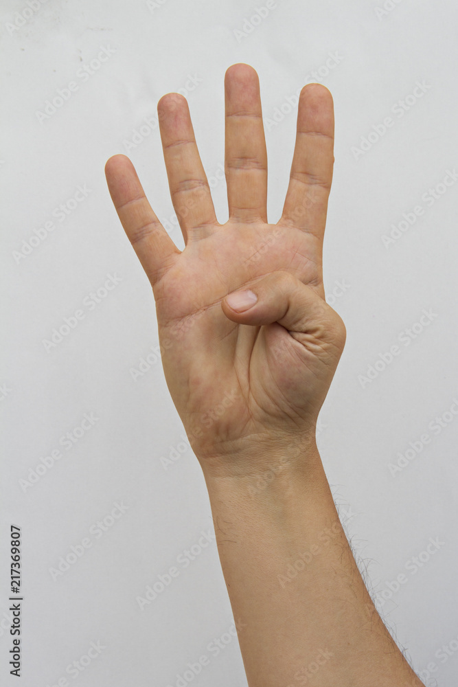 Foto Hand symbol of Rabia aka Turkish Party Akp's symbol do Stock ...