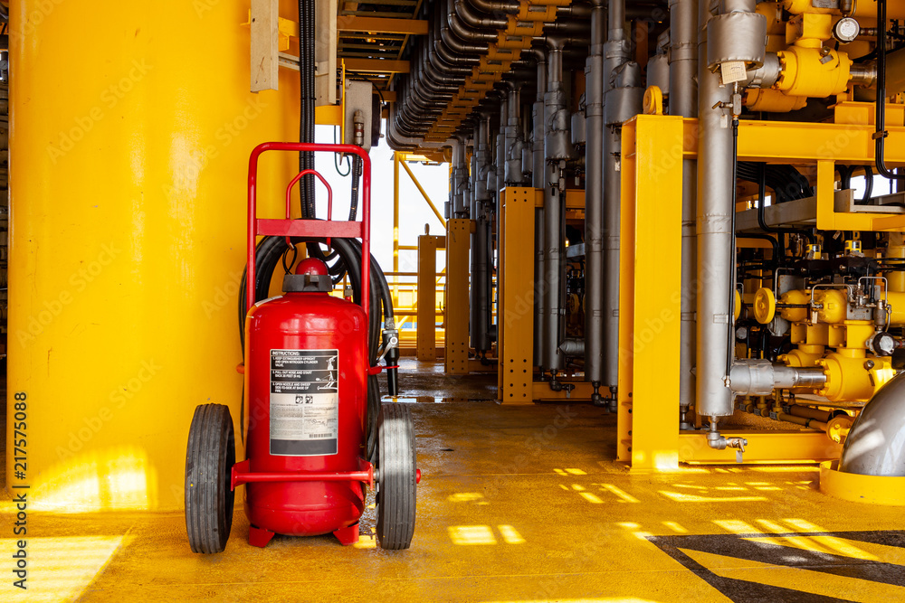 Offshore oil and Gas central processing platform and remote platform ...