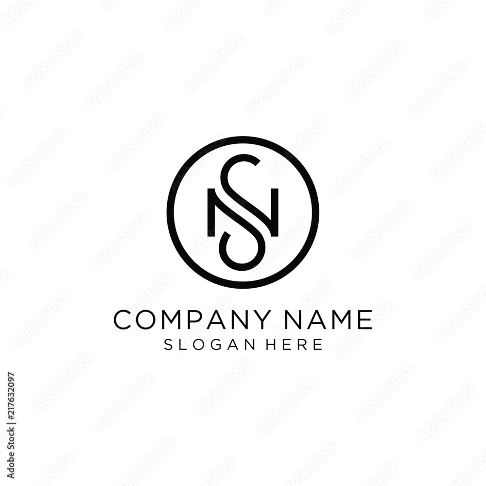 NS letter logo design Stock Vector | Adobe Stock