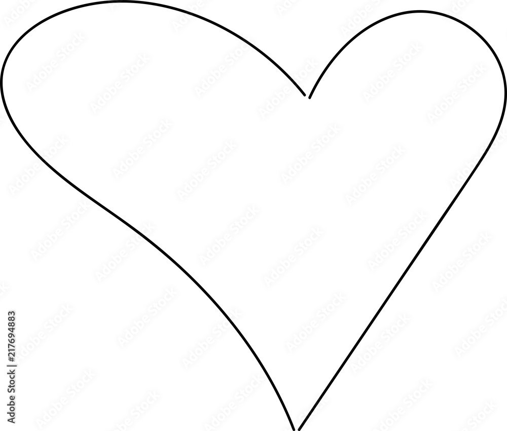 Heart Drawing Hand Drawn Sketch Stock Vector | Adobe Stock
